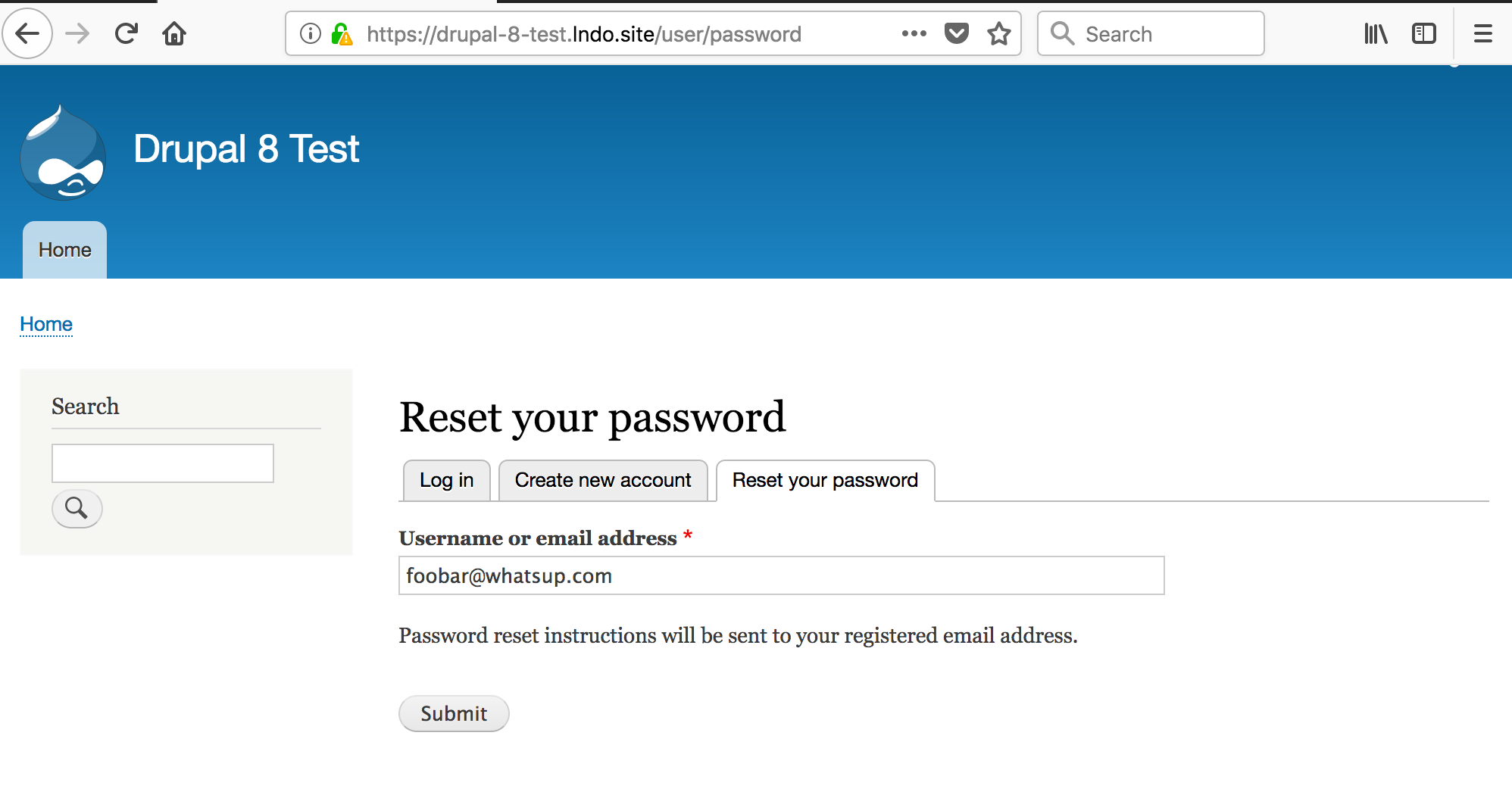 Password reset form reveals whether an email or username is in use [#1521996] | Drupal.org